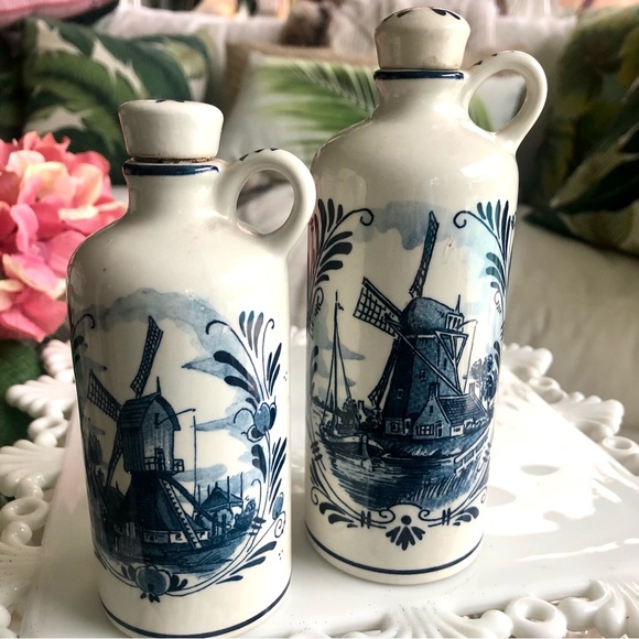Estate | Accents | Vintage Estate Blue Delft Oil Vinegar Decanters ...
